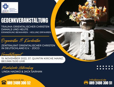 Gedenkveranstaltung: Trauma orientalischer Christen damals und heute ...